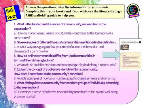 Community PSHE | Teaching Resources