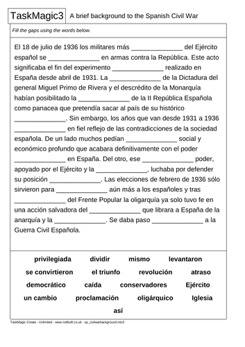 La Guerra Civil y Franco: Resources pack (Year 13) | Teaching Resources