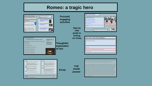 Romeo: a tragic hero. Revision lesson with essay and full sample answer ...