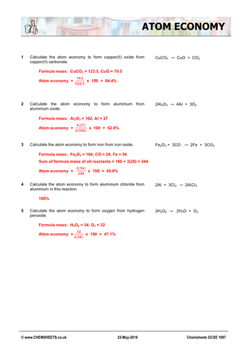 The rate and extent of chemical change complete unit AQA | Teaching ...