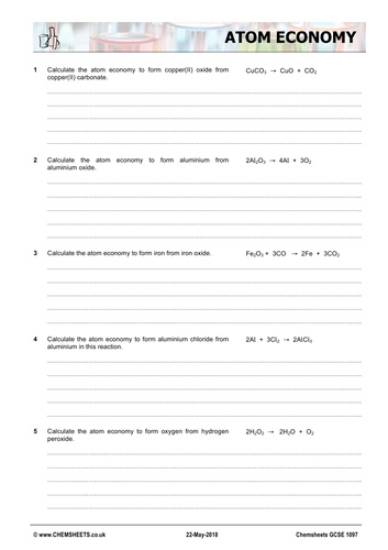 The rate and extent of chemical change complete unit AQA | Teaching ...