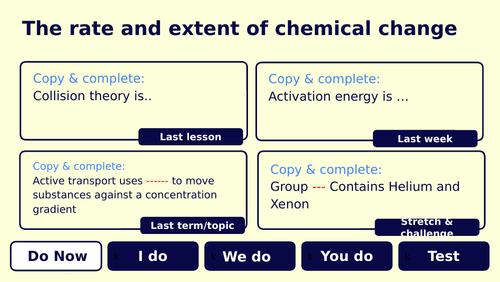 The rate and extent of chemical change complete unit AQA | Teaching ...