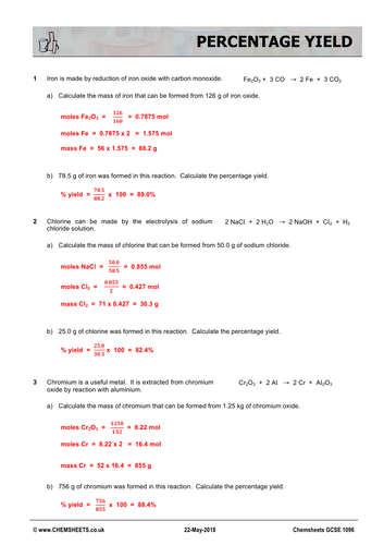 Chemical changes complete unit AQA | Teaching Resources
