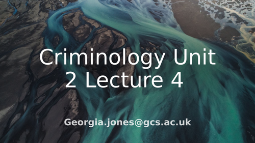 WJEC - Applied Certificate in Criminology - Unit 2: AC1.1 - Crime and ...
