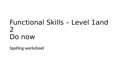 Functional Skills English: Level 1/Level 2 Intro to Document Types ...