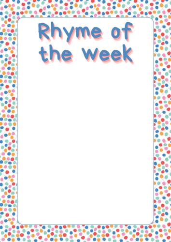 Rhyme of the week | Teaching Resources