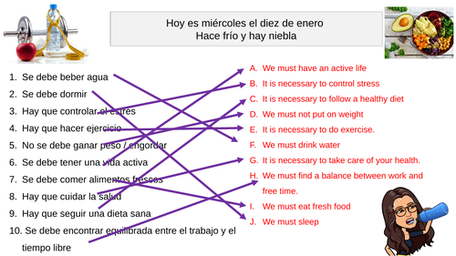 Healthy lifestyle N5/ GCSE Spanish | Teaching Resources