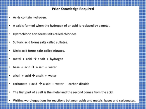 Reaction of Acids with Metals Bases and Carbonates Dominoes Game KS3 ...