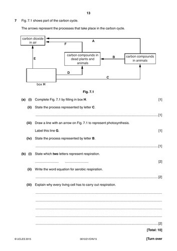 Organisms and Their Environment - Past Paper Question Pack | Teaching ...