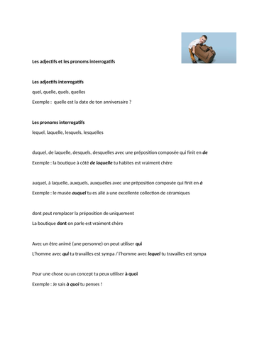 les pronoms interrogatifs, interrogative pronouns in French (quel ...