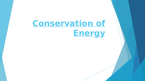 P1.2 Conservation of Energy | Teaching Resources