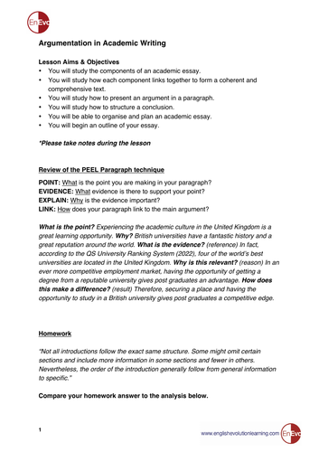 Developing Strong Arguments in Academic Writing | Teaching Resources