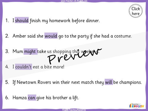Modal Verbs - Year 5 and 6 | Teaching Resources