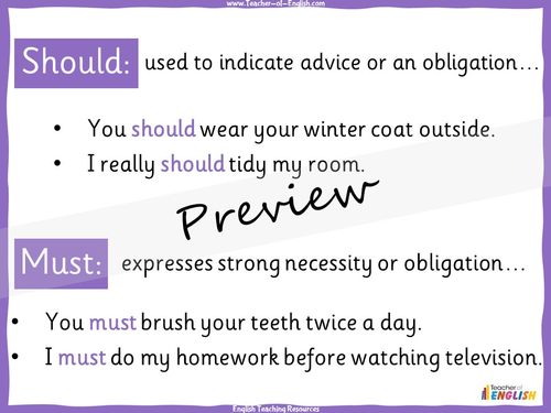 Modal Verbs - Year 5 and 6 | Teaching Resources