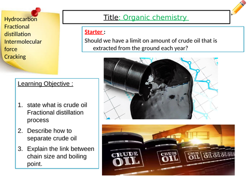 GCSE CHEMISTRY ORGANIC CRACKING | Teaching Resources