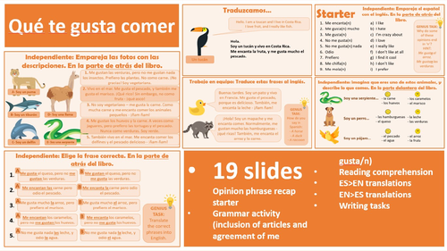 Viva 2, Module 3.1 - Qué te gusta comer | Teaching Resources