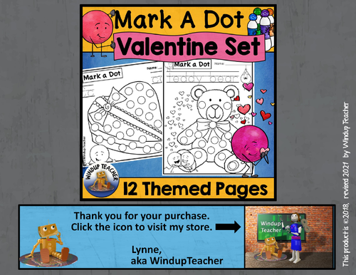 Valentine's Day Do-A-Dot Marker Printable Activity - Bingo Dot Dauber ...