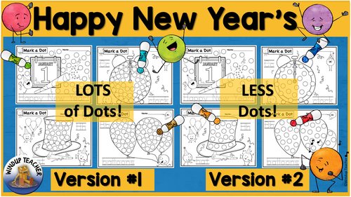 Happy New Year! Do-A-Dot Marker Printable Activity - Dot Dauber ...