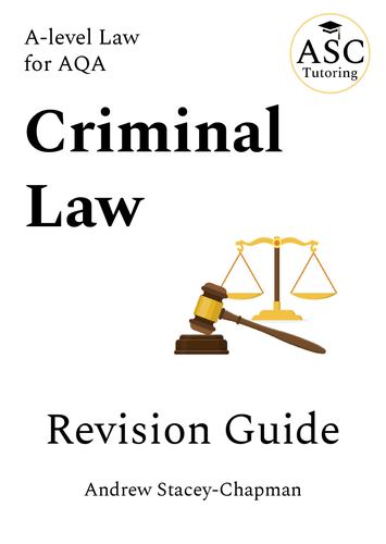 Criminal Law Revision Guide for AQA A-level Law: Paper 1 | Teaching ...