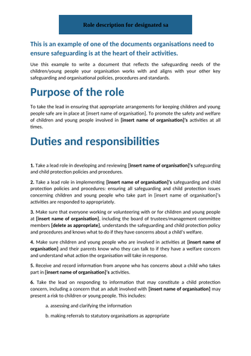 Role description for DSL | Teaching Resources