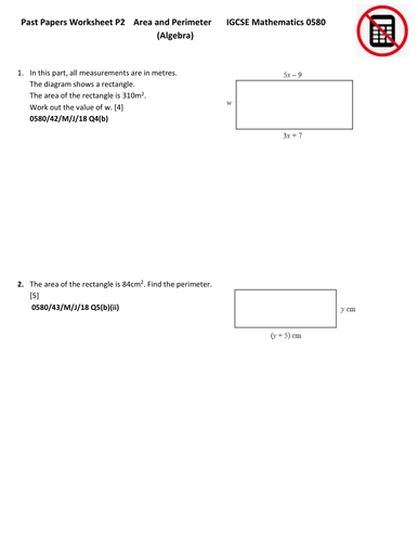IGCSE Mathematics 0580 Topic Wise Past Papers Worksheets (Syllabus 2025 ...
