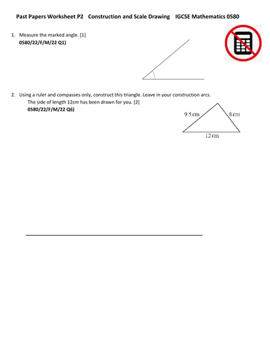 IGCSE Mathematics 0580 Topic Wise Past Papers Worksheets (Syllabus 2025 ...