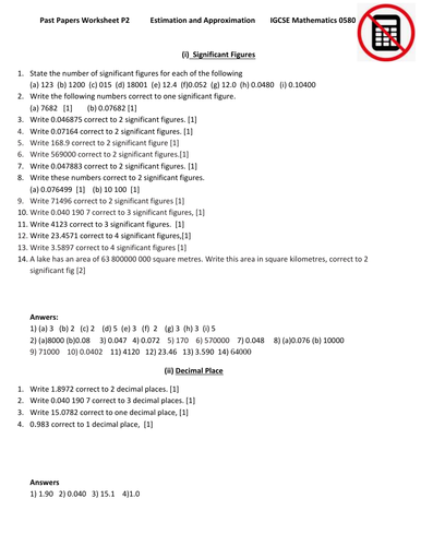 IGCSE Mathematics 0580 Topic Wise Past Papers Worksheets (Syllabus 2025 ...