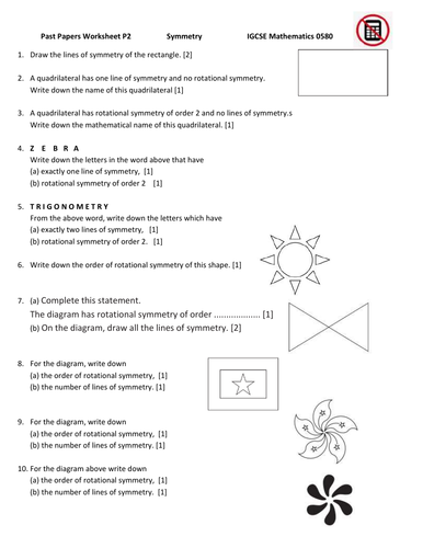 IGCSE Mathematics 0580 Topic Wise Past Papers Worksheets (Syllabus 2025 ...