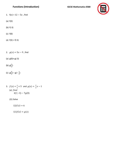 IGCSE Mathematics 0580 Topic Wise Past Papers Worksheets (Syllabus 2025 ...