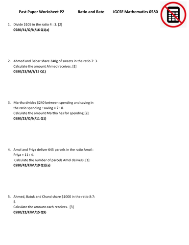 IGCSE Mathematics 0580 Topic Wise Past Papers Worksheets (Syllabus 2025 ...