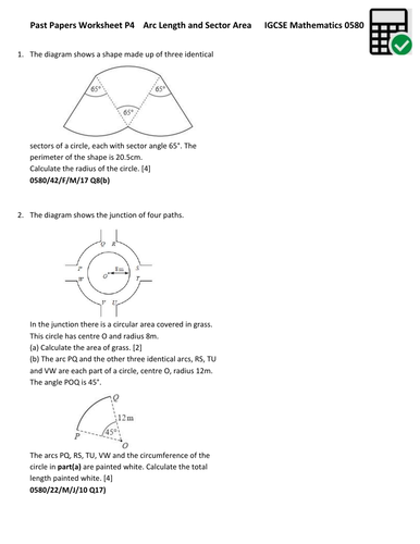 IGCSE Mathematics 0580 Topic Wise Past Papers Worksheets (Syllabus 2025 ...