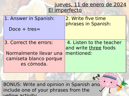 El imperfecto - Imperfect tense KS3 Spanish | Teaching Resources