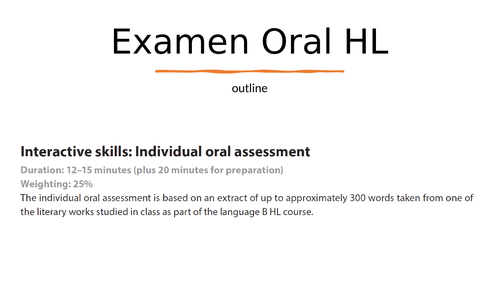 IB Language B - Oral Exam Overview | Teaching Resources
