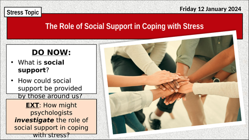 A-Level Psychology - THE ROLE OF SOCIAL SUPPORT IN COPING WITH STRESS ...