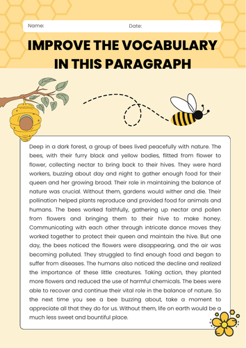 Improve this paragraph worksheet | Teaching Resources