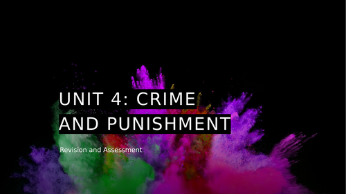 WJEC Criminology End of Unit 4 Revision Lessons (Bundle) | Teaching ...