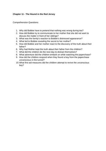 The Railway Children Comprehension | Teaching Resources