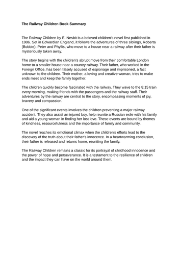 The Railway Children Comprehension | Teaching Resources