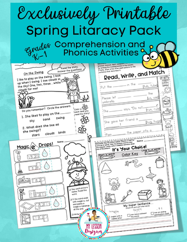 Spring Literacy Pack:Engaging Learning Activities for Kindergarten and ...