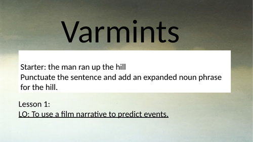 Varmints - a complete resource for Y4/5 - includes screen shots of the ...