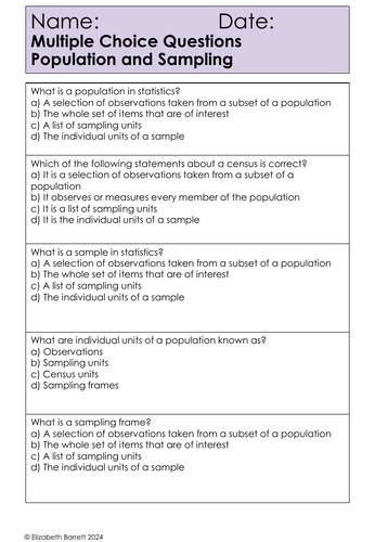Talk about the maths - Populations and Samples (Statistics 1.1 ...