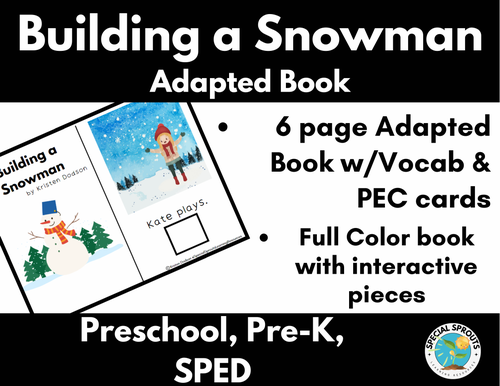 Building a Snowman Adapted Book with Vocabulary & PEC cards for EYFS ...