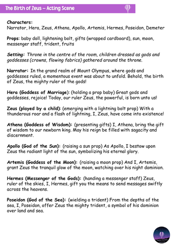 Ancient Greece KS2 Class Assembly - Script, Poems, Acting Scenes | Teaching Resources