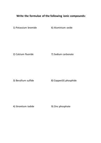 Structure 2 / IB Chemistry / Structure 2.2 (lesson / Worksheets / Tests ...