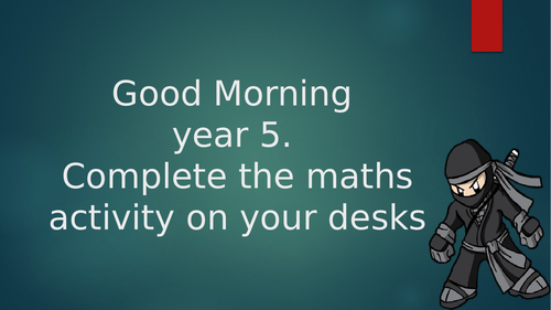15 Powerpoints Year 5 Morning Work. Great Starters English Maths ...