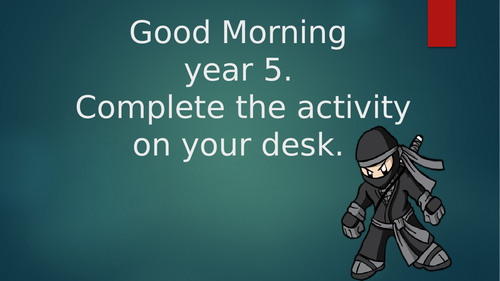 15 Powerpoints Year 5 Morning Work. Great Starters English Maths ...