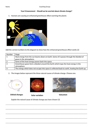 Key stage 3 Climate Change SOW new 2024 | Teaching Resources