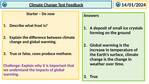 Key stage 3 Climate Change SOW new 2024 | Teaching Resources