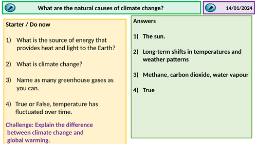 Key stage 3 Climate Change SOW new 2024 | Teaching Resources