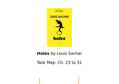 Holes by Louis Sachar - Task Maps | Teaching Resources